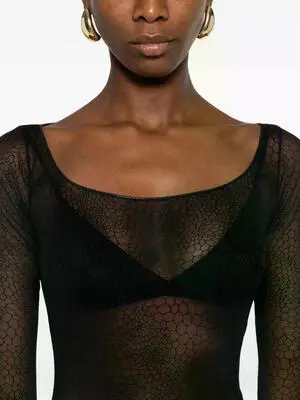 Elisabetta Franchi Long-sleeve Geometric Bodysuit