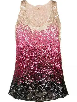 Ermanno Scervino Embellished Scoop Neck Tank Top
