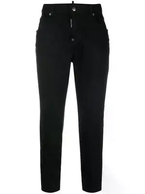 Dsquared2 Mid-rise Cropped Jeans - Black