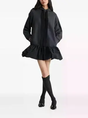 PATOU Hooded Ruffle-hem Dress