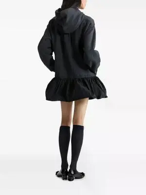 PATOU Hooded Ruffle-hem Dress