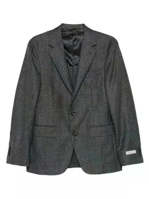 Canali Checked Wool Blazer - Grey
