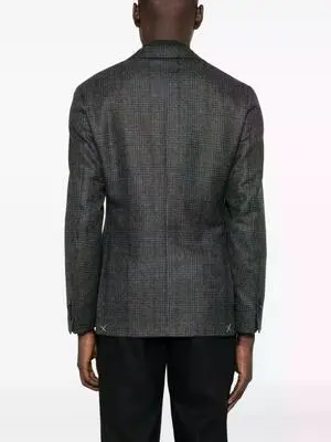 Canali Checked Wool Blazer - Grey