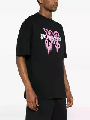 Palm Angels Miami Monogram Spray-print T-shirt