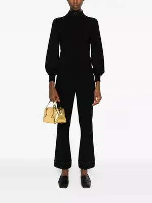 TWINSET Lace-insert High-neck Sweater