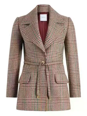 PATOU Checked Belted Blazer