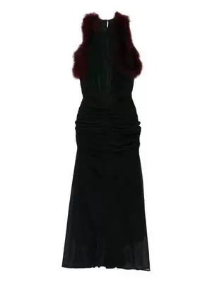 MUGLER Trimmed Gathered Dress
