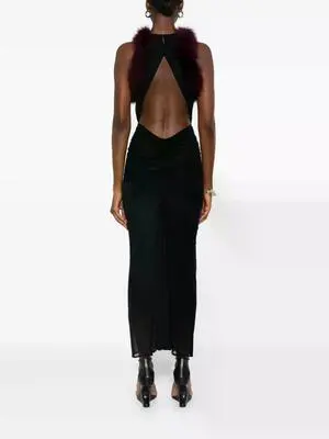MUGLER Trimmed Gathered Dress