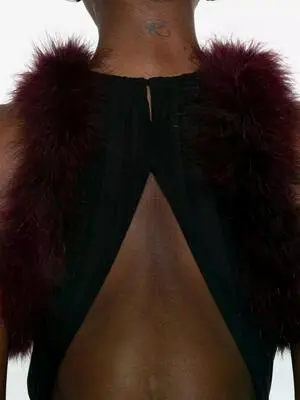 MUGLER Trimmed Gathered Dress