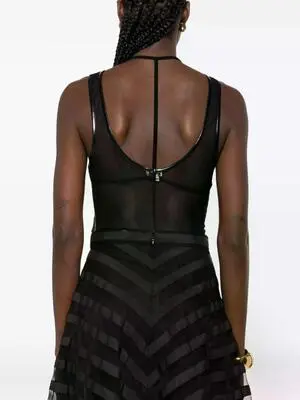 Elisabetta Franchi Sleeveless Bodysuit - Black