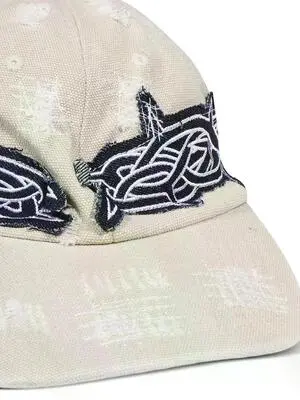 WHO DECIDES WAR Distressed-effect Baseball Cap - Neutrals