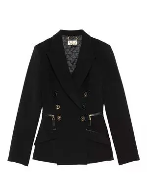 Elisabetta Franchi Double-breasted Blazer With Zip Detail
