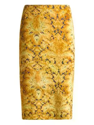 Etro Jacquard Midi Skirt - Yellow