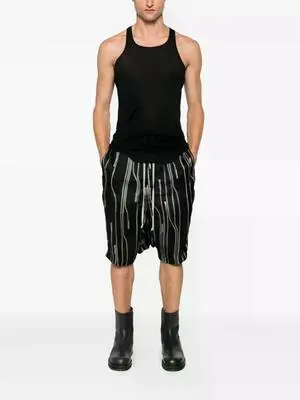 Rick Owens Pods Stripe-pattern Shorts