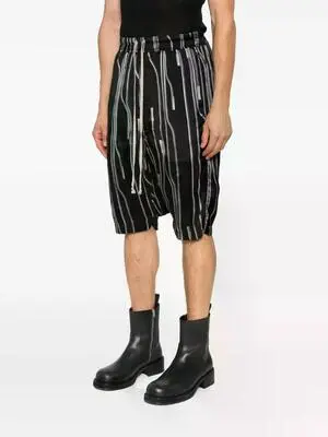 Rick Owens Pods Stripe-pattern Shorts
