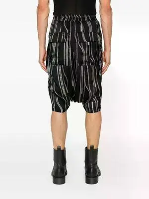 Rick Owens Pods Stripe-pattern Shorts