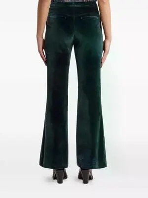 Etro Velvet Flared Trousers - Green