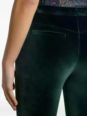 Etro Velvet Flared Trousers - Green