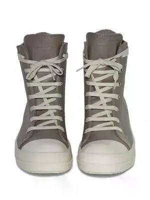 Rick Owens Leather High-top Sneakers - Brown