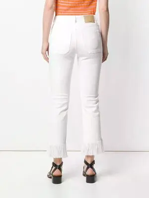 Chloé Fringe Trimmed Straight Leg Jeans