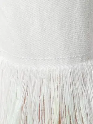 Chloé Fringe Trimmed Straight Leg Jeans
