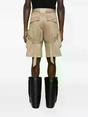 MUGLER Cotton Cargo Shorts - Neutrals