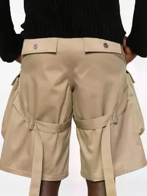MUGLER Cotton Cargo Shorts - Neutrals