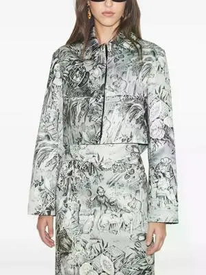 Tory Burch Printed Crop Blazer