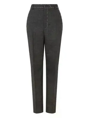 Moschino Contrast-stitch Wool Trousers