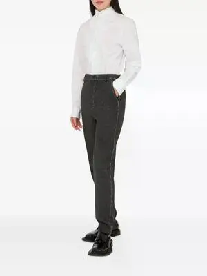 Moschino Contrast-stitch Wool Trousers