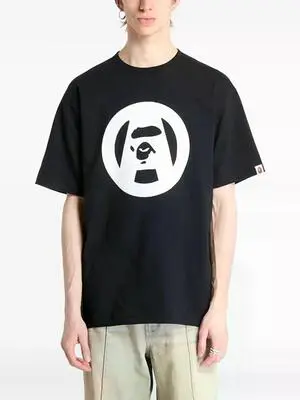 A BATHING APE Stencil Circle Ape-face T-shirt