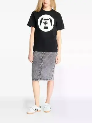 A BATHING APE Stencil Circle Ape-face T-shirt