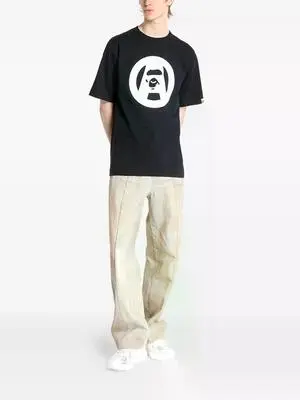 A BATHING APE Stencil Circle Ape-face T-shirt