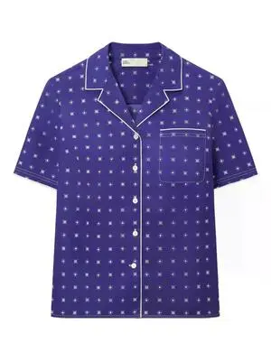 Tory Burch Camp Collar Patterned Shirt