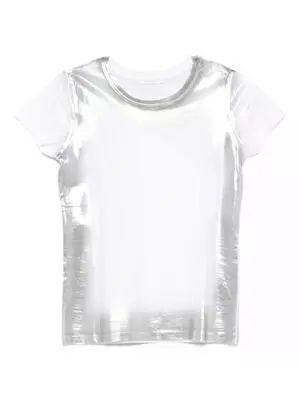Patrizia Pepe Metallic Crew-neck T-shirt - White