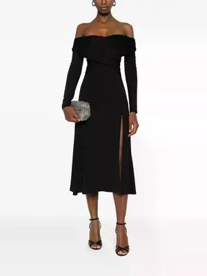 ROSERRY Off-shoulder Wrap Midi Dress