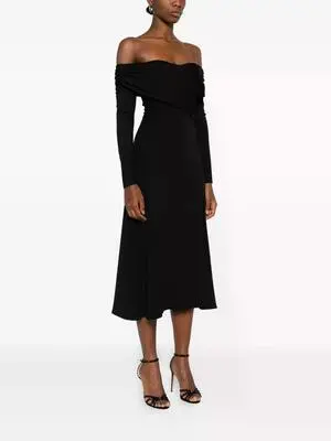 ROSERRY Off-shoulder Wrap Midi Dress