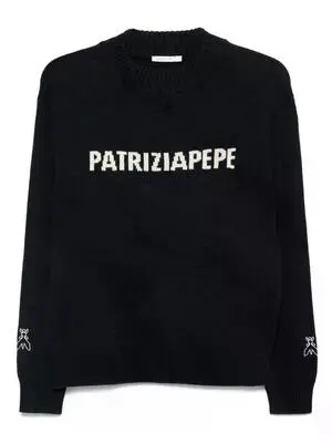 Patrizia Pepe Logo Crew-neck Sweater