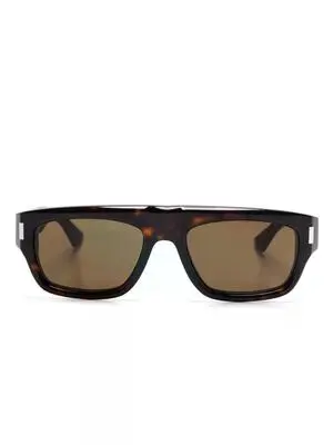 Saint Laurent Rectangle-frame Sunglasses - Brown