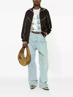 GOLDEN GOOSE Ribbed Panel Zip-up Jacket