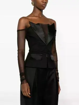 VESTIAIRE D'UN OISEAU LIBRE Tuxedo Corset Top