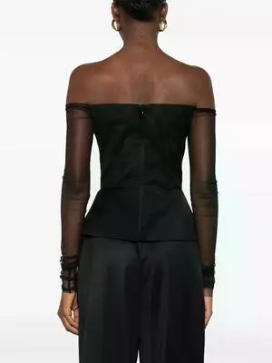 VESTIAIRE D'UN OISEAU LIBRE Tuxedo Corset Top