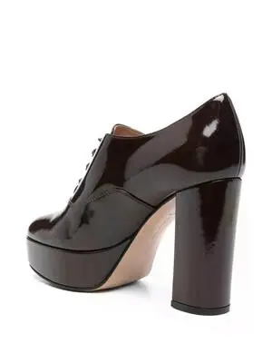 GIANVITO ROSSI 105mm Vicky Lace-up Platform Pumps