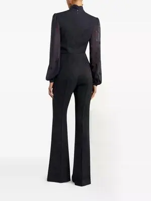 Etro Cady Jacquard Jumpsuit With Silk Scarf Detail