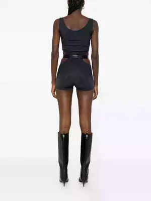 VESTIAIRE D'UN OISEAU LIBRE Cut-out Belted Playsuit