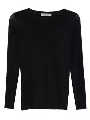D.exterior Mesh-insert Long-sleeve Top