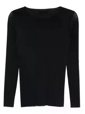 D.exterior Mesh-insert Long-sleeve Top