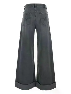 Ag Wide Leg Cuffed Jeans