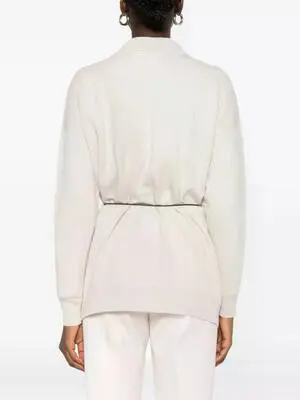 Peserico V-neck Cardigan With Tie Fastening