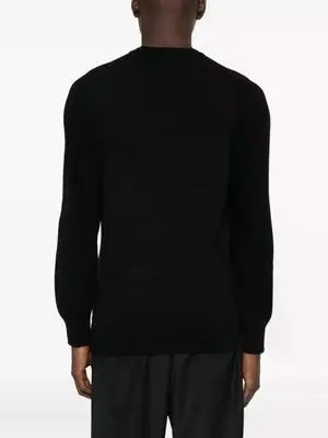 FILERIA Ribbed Crew-neck Sweater - Black